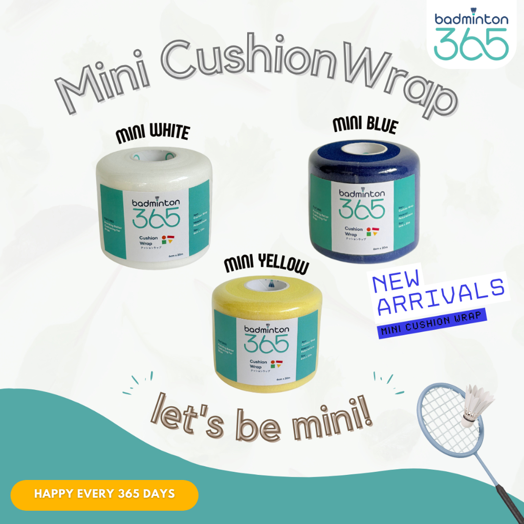 Mini Cushion Wrap พันด้ามไม้แบดมินตัน Badminton365 เพิ่มความกระชับ นุ่ม ...