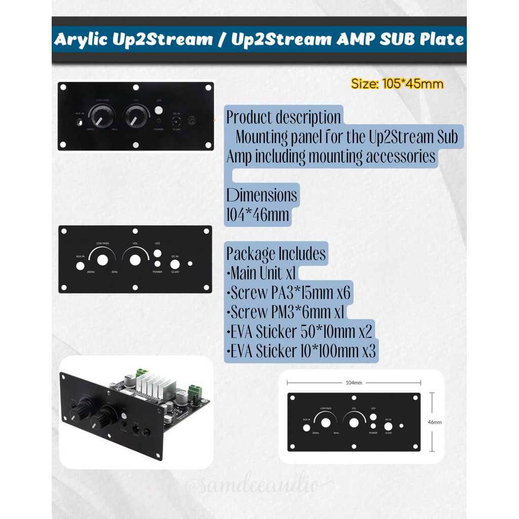 ราคาต่อ1ชุด/Arylic Up2Stream / Up2Stream AMP SUB Plate | Shopee Thailand