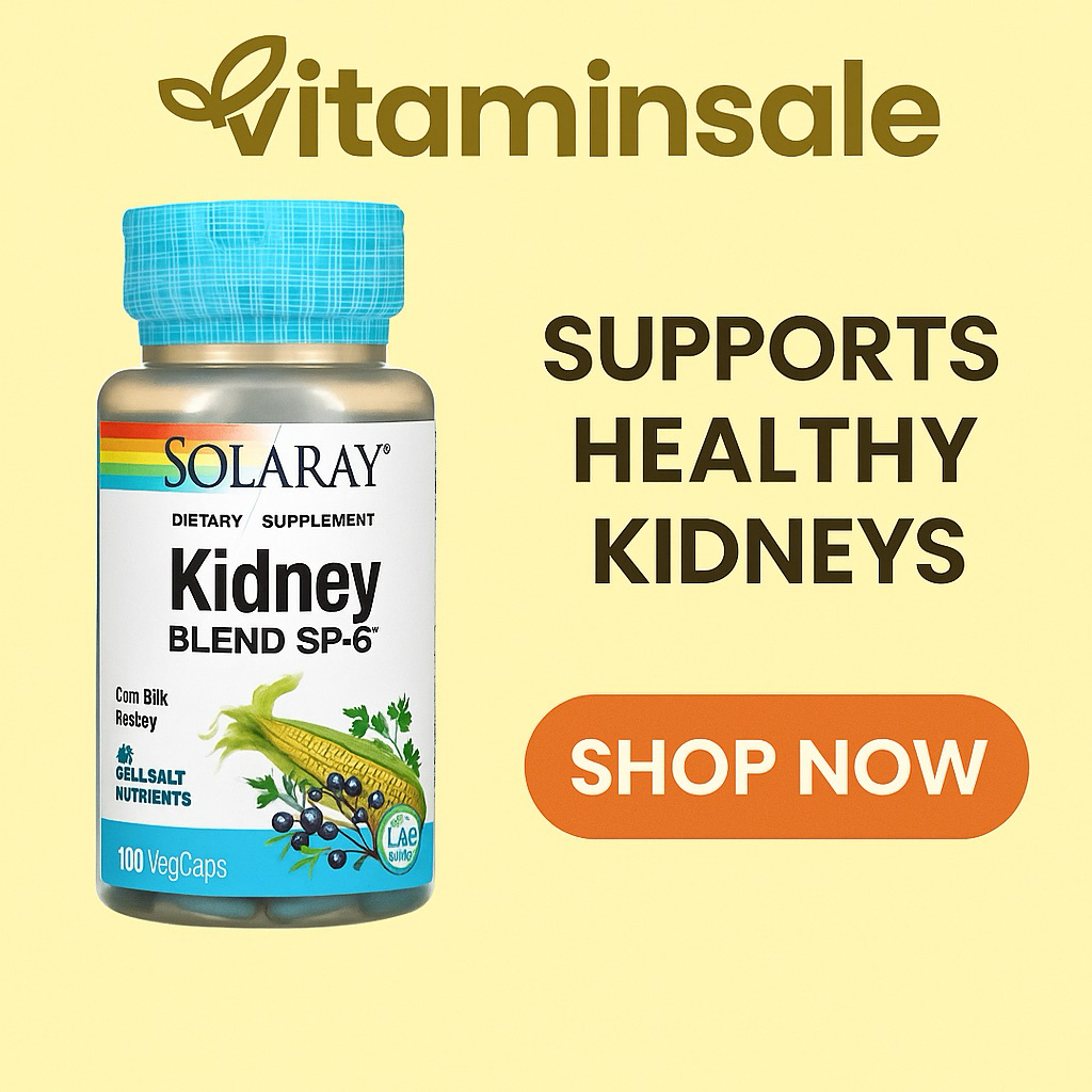 Solaray Kidney Blend SP-6 100 แคปซูล สมุนไพรหลากชนิดดูแลระบบขับถ่ายและ ...