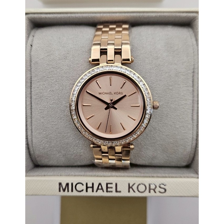 MICHAEL KORS Darci Rose Gold Dial Stainless Steel Strap Watch - MK3366 ...