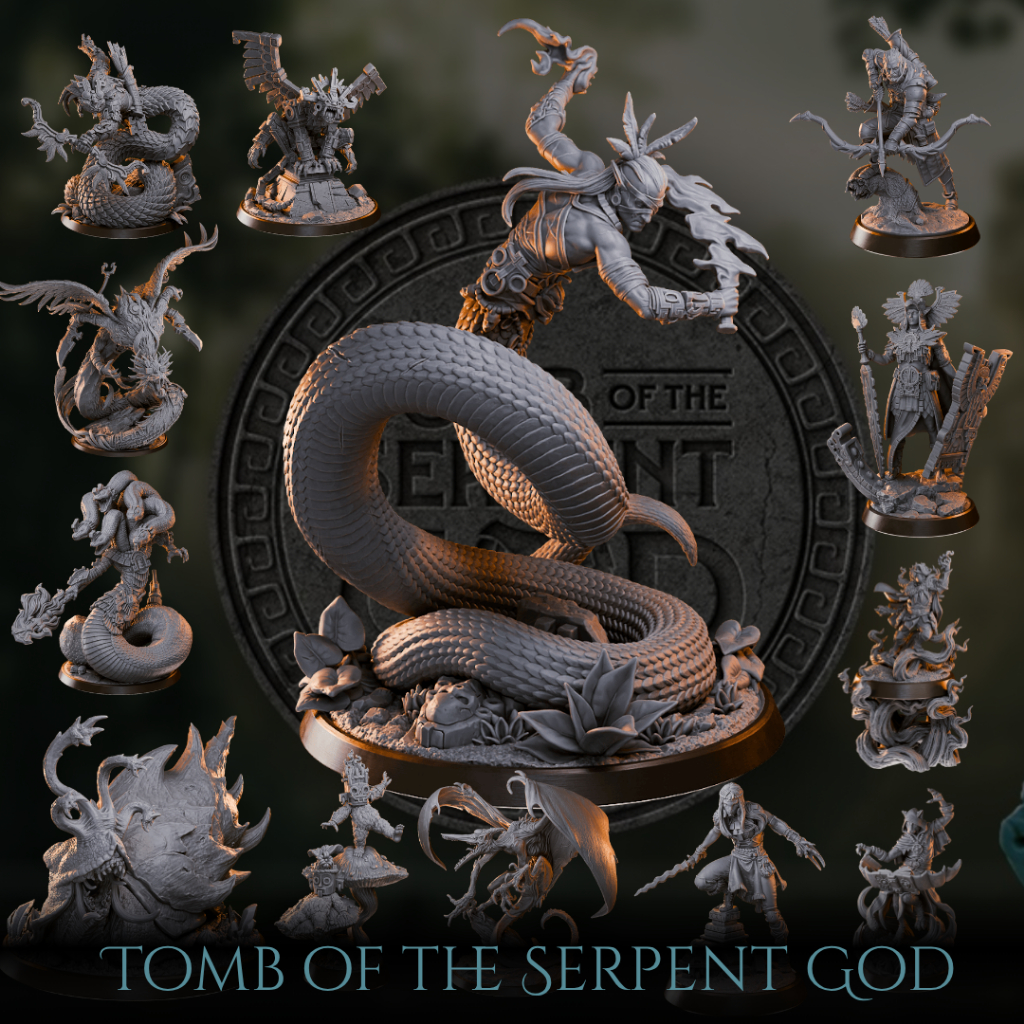 DnD Miniature I Tomb of the Serpent God I โมเดลสำหรับเล่นบอร์ดเกม (งาน ...