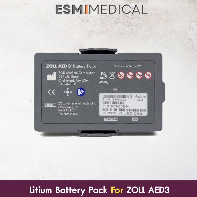 Zoll แบตเตอรี่ Lithium สำหรับเครื่อง ZOLL AED3 ของแท้ แบตเตอรี่ สำหรับ ...