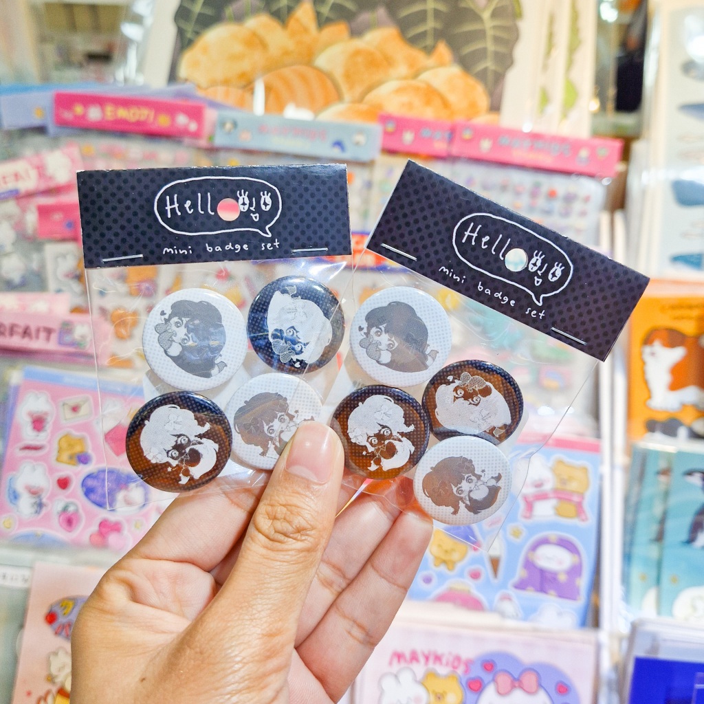mini Badge set ชุดเข็มกลัด ลาย Hello Girl! สาวน้อยหน้าตาจิ้มลิ้ม เข็ม ...
