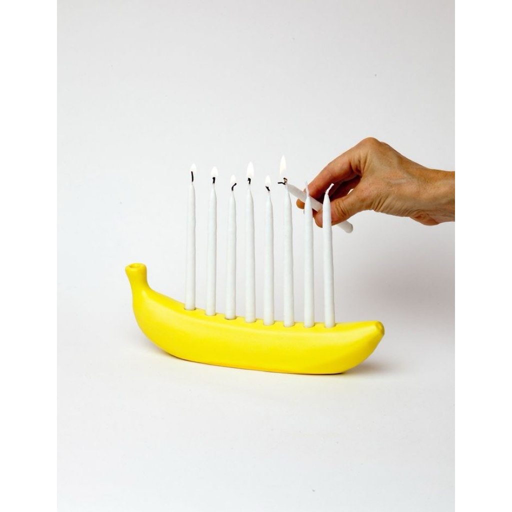 BANORAH by Kikkerland Ceramic 8.4x27x3.8 cm. เชิงเทียนรูปกล้วย ของตก ...
