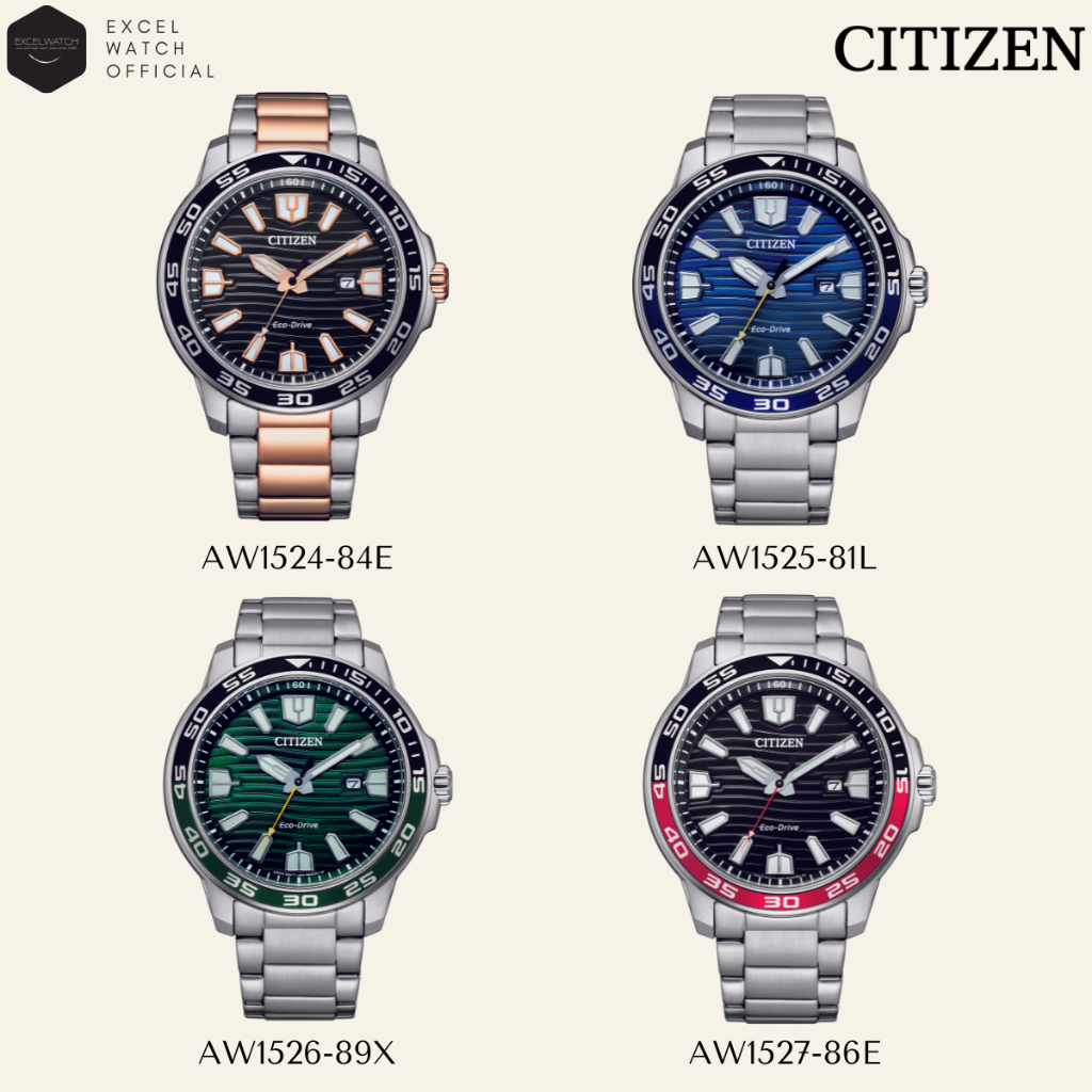 [ Excel Watch ] CITIZEN นาฬิกาซิติเซน Sport Eco-Drive รุ่น AW1524-84E ...