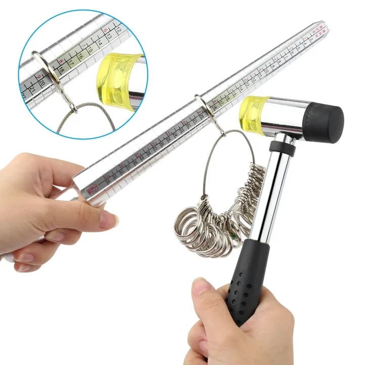 ตอกขนาดแหวนเครื่องมือวัดเหล็ก CRAFT Shaping Mandrel รูปเครื่องประดับ ...