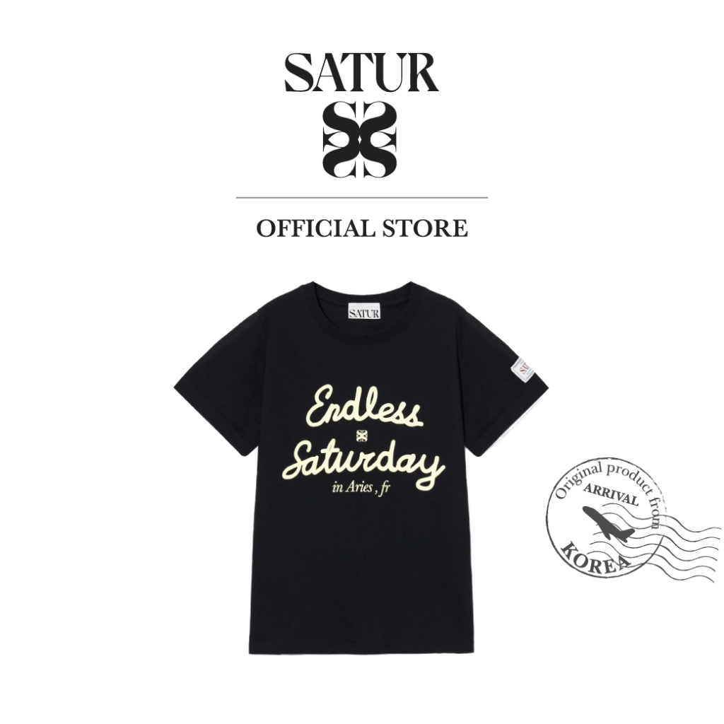 SATUR เสื้อยืด รุ่น Endless Saturday T-Shirt Black (60141OELSSU_S5BKXX ...