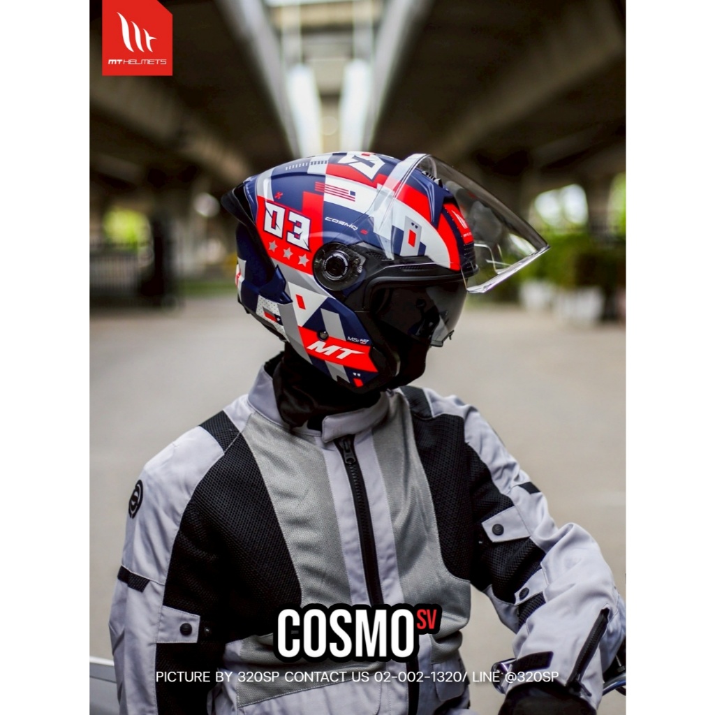 ใหม่ล่าสุด!! หมวกกันน็อคครึ่งใบ MT Cosmo SV ลายใหม่ล่าสุด ส่งไว!! 320SP ...