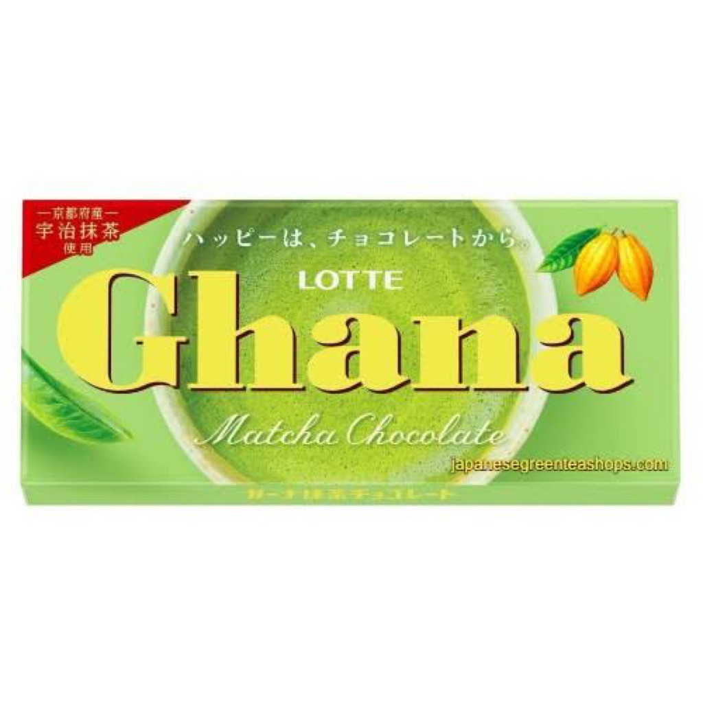 Lotte ghana matcha chocolate 🇯🇵 40g. นำเข้าจากญี่ปุ่น ล็อตเต้ มัทฉะ ...