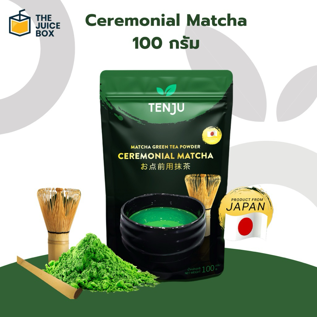 *พร้อมส่ง* Ceremonial Matcha เซเรโมเนียล มัทฉะ 100 กรัม ตรา Tenju ...