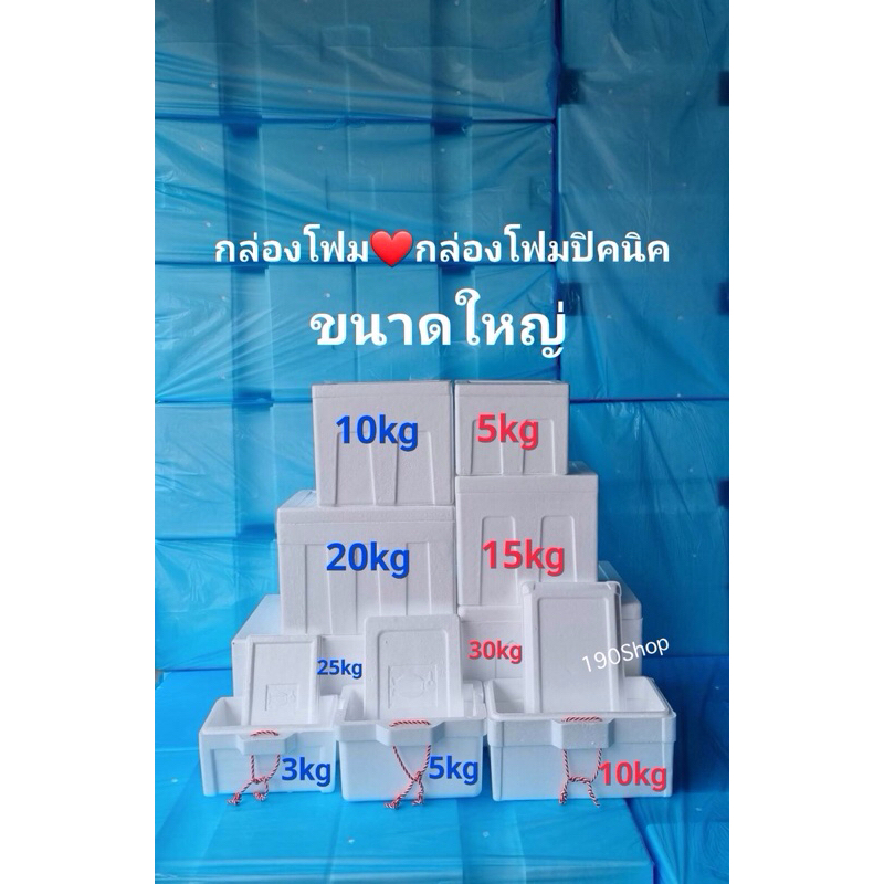 กล่องโฟม5kg 10kg 15kg 10kg 10kgแบน 25kg 30kg กล่องโฟมปิคนิค 2kg 3kg 5kg 10kg | Shopee Thailand