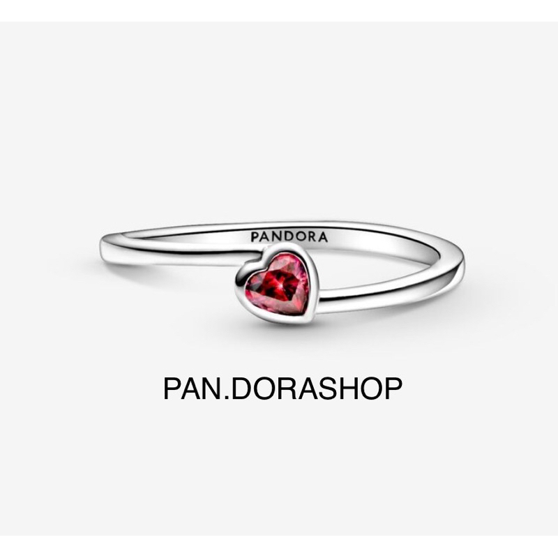 [พร้อมส่ง แท้100%] Red Tilted Heart Solitaire Ring sz56 | Shopee Thailand