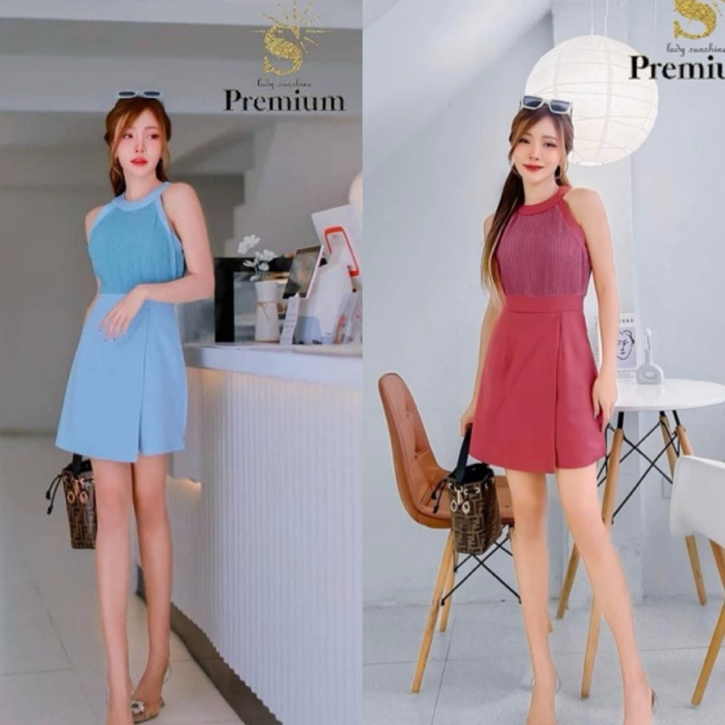 Lady Sunshine ชุดจั๊มกางเกงกระโปรง งานป้ายพร้อมส่ง [ไซส์ 3xl] พลัสไซส์