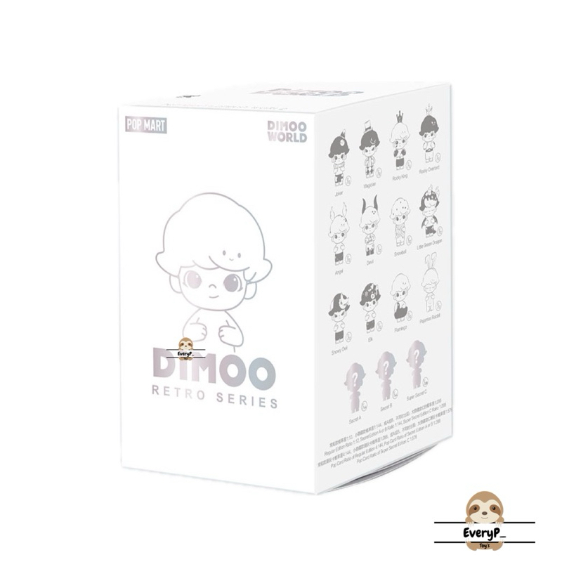 (Live/วีดิโอลด100฿) 🤍🖤 Dimoo Retro Series Blind Box : Pop Mart ดีมู่ ...