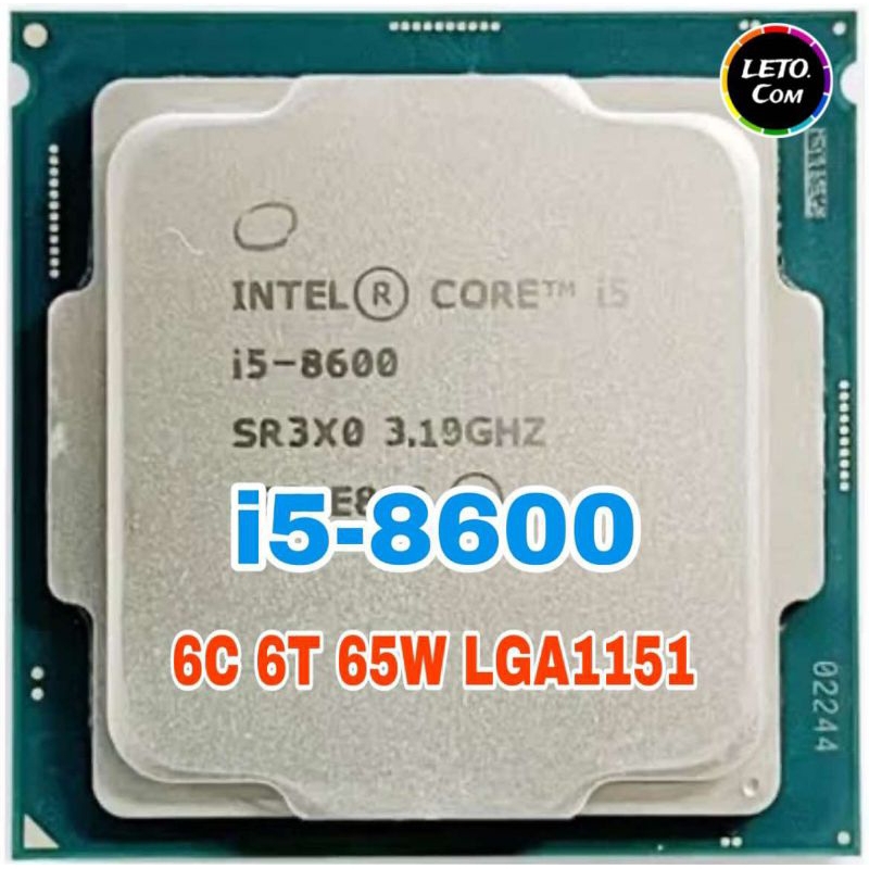 ซีพียู CPU Intel Core i5-8600 6คอ6เทรด LGA 1151ฟรีซิลิโคน1ซอง i5 8600 ...