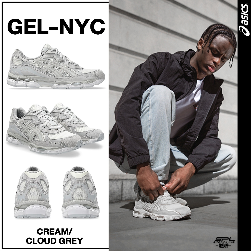 Asics รองเท้าผ้าใบ รองเท้าลำลอง GEL-NYC Cream Cloud Grey UX 1203A663-101 (4700) | Shopee Thailand