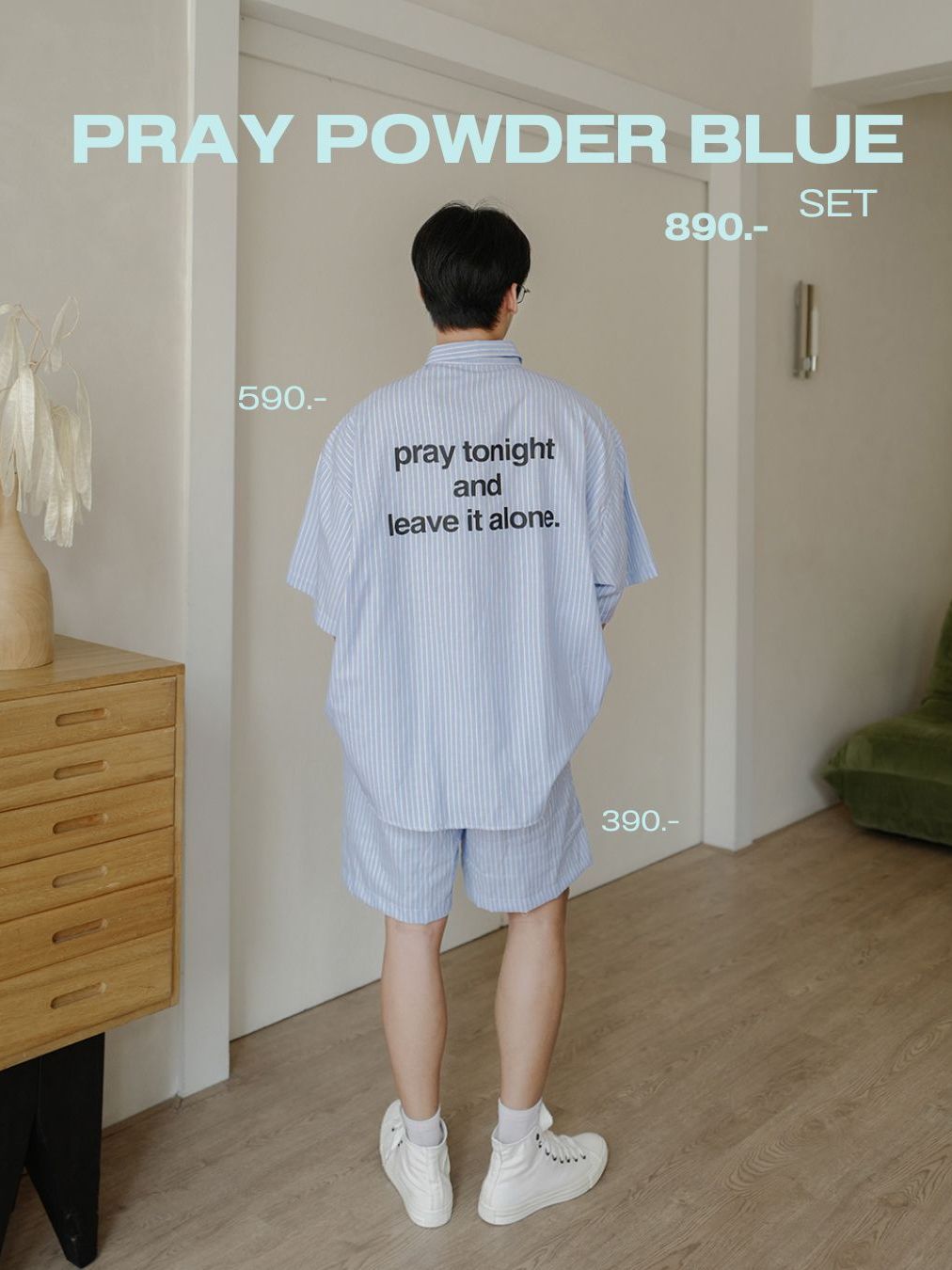 QCLOTH : PRAY POWDER BLUE SET | Shopee Thailand