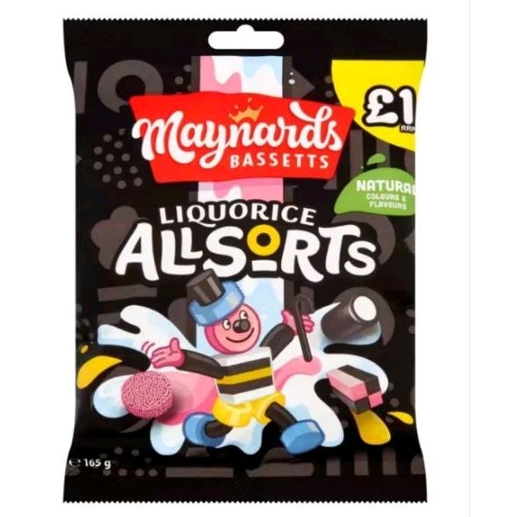 Maynard Bassetts Liquorice Allsorts Bag 165g - บาสเซตต์ ลีคริซ ออลโซส์ ...