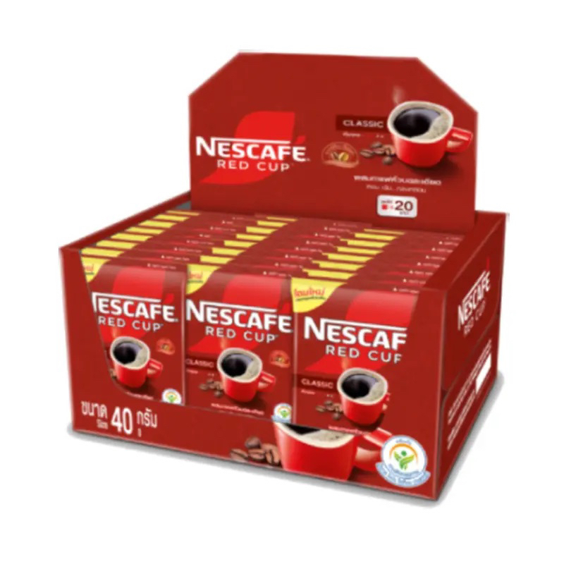 NESCAFE RED CUP เนสกาแฟ เรดคัพ คลาสสิค กาแฟสำเร็จรูปผสมกาแฟคั่วบด ...