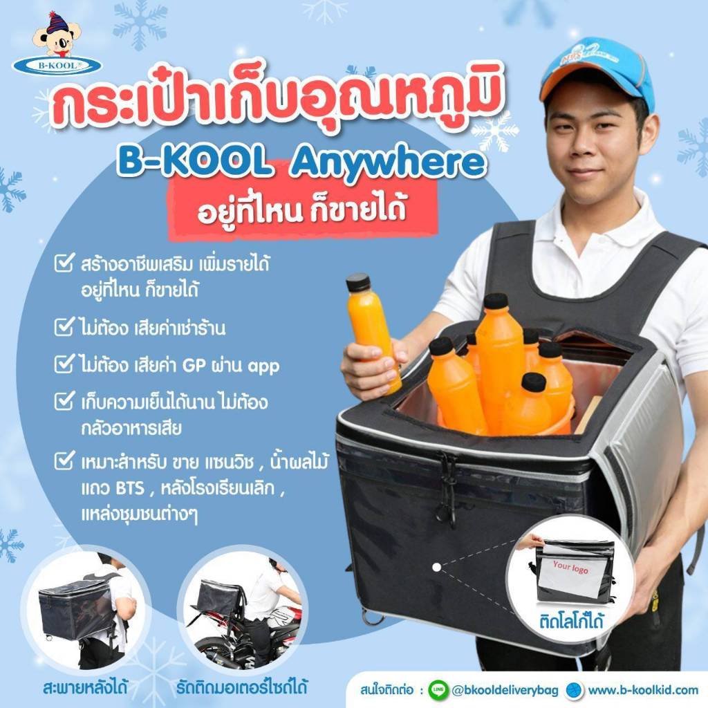 กระเป๋าเก็บความเย็น รุ่น Any Where B-KOOL " ใส่ น้ำแข็งใน กระเป๋าได้ ...