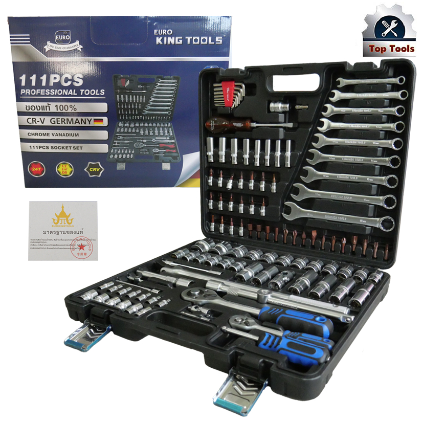 EURO KING TOOL 111 PCบล็อกชุด รุ่น 111 ขนาด 1/2"-1/4"นิ้ว พร้อมชุด ...