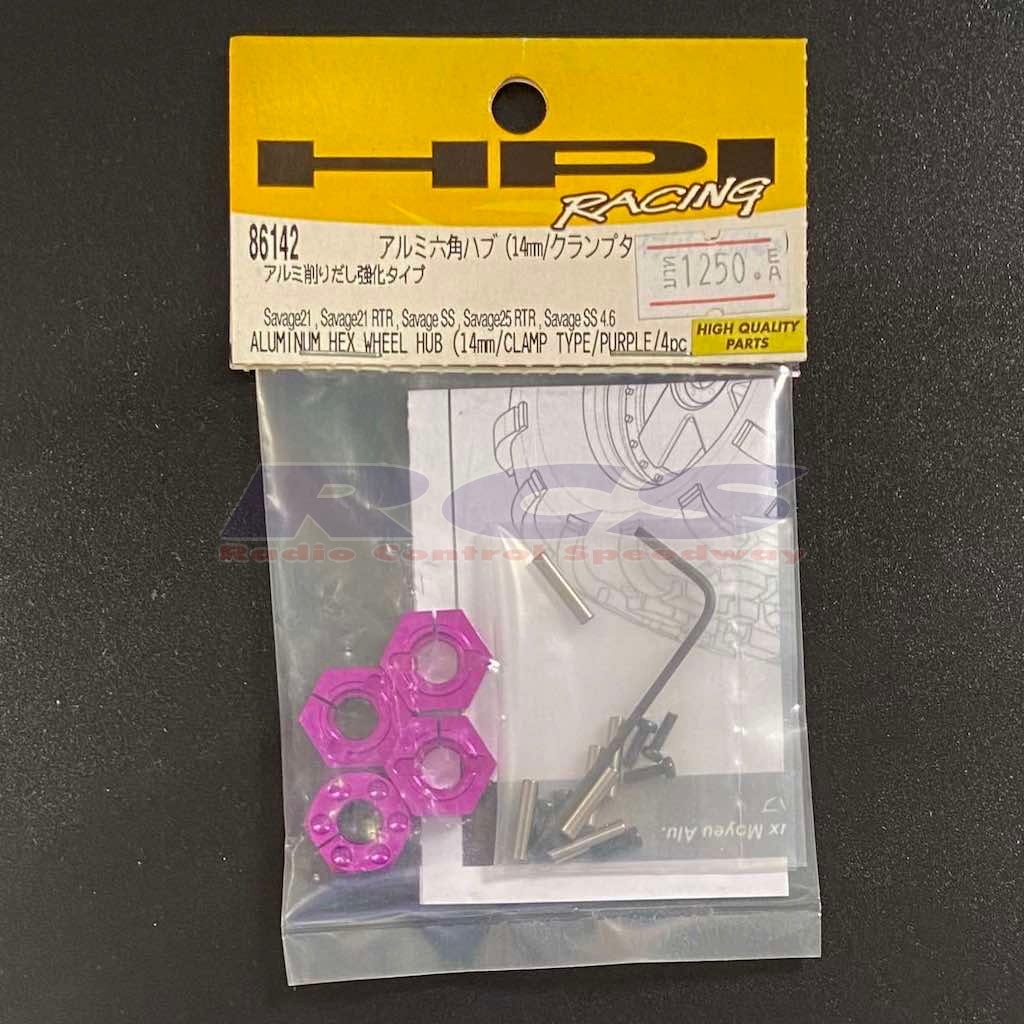HPI 86142 ALUMINUM HEX WHEEL HUB (14mm/CLAMP TYPE/PURPLE/4pcs) | Shopee ...