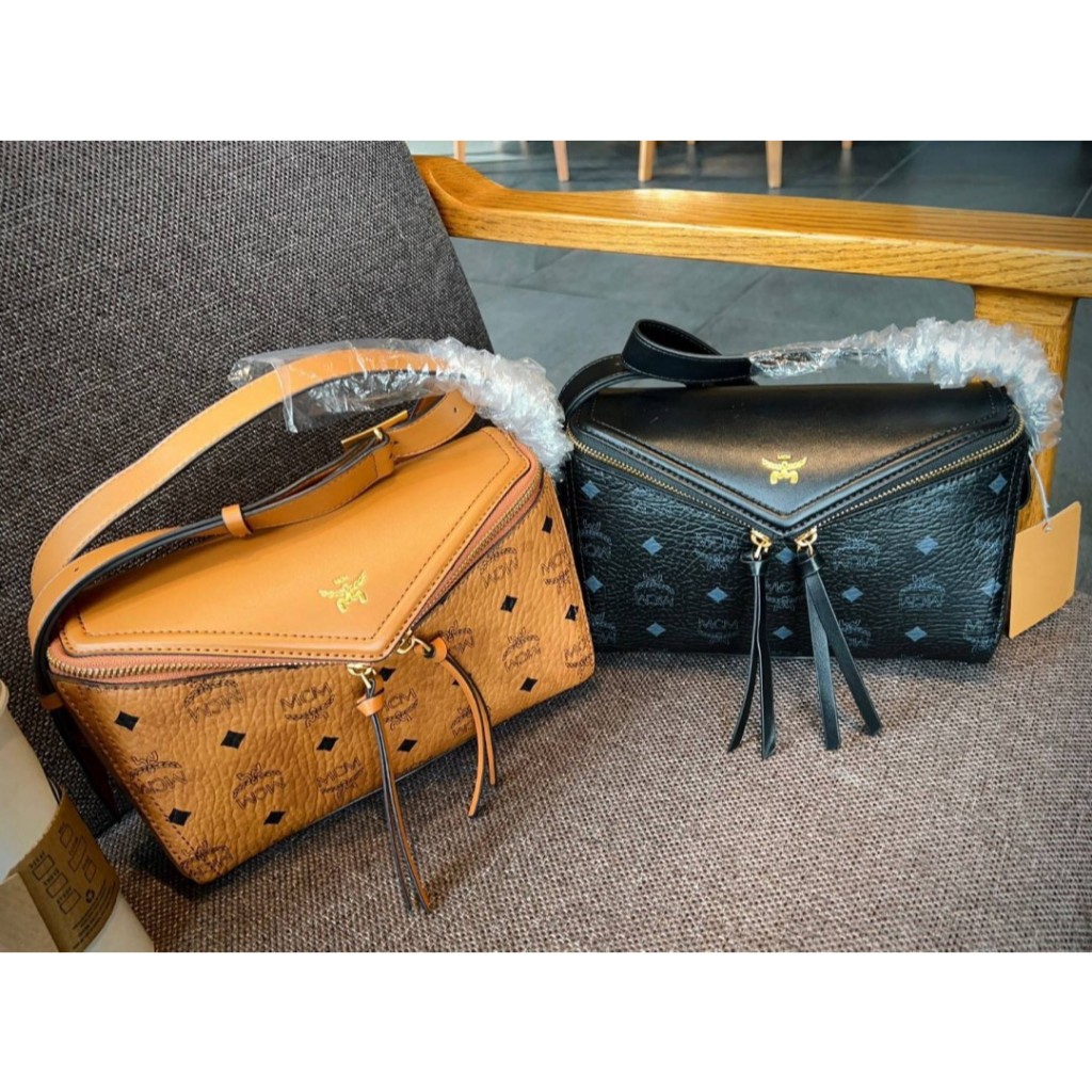 MCM DIAMANT 3D SHOULDER BAG IN VISETOS | Shopee Thailand