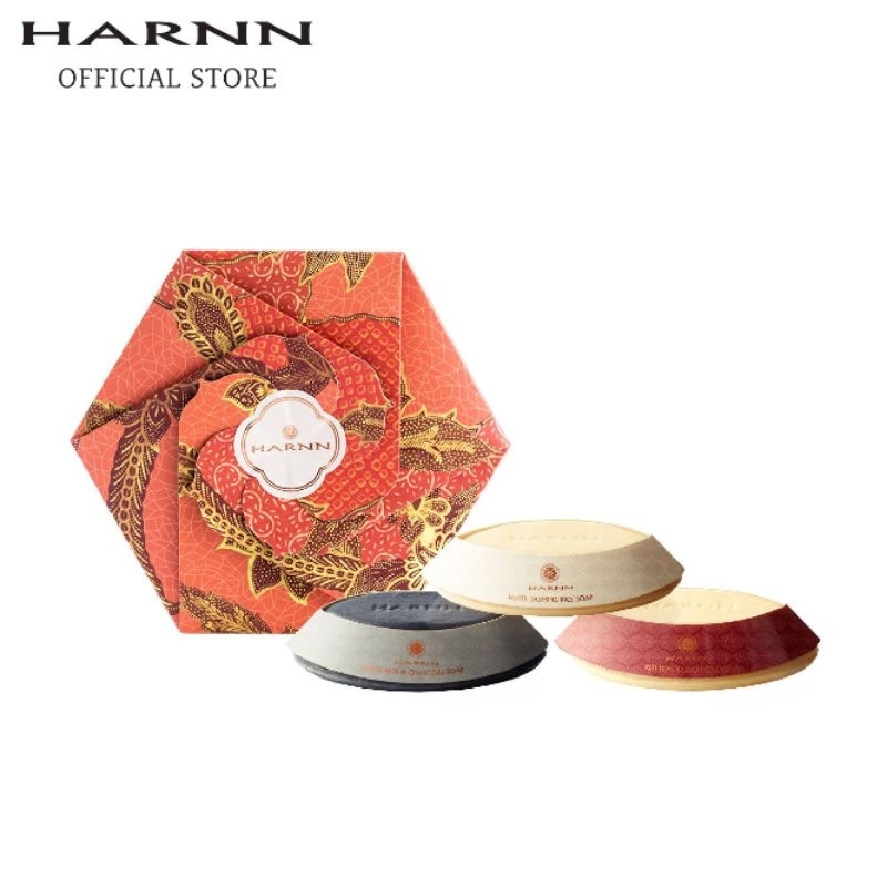 (สินค้า พร้อม ส่ง) HARNN GIFT SET ORIENTAL RICE SOAPS SET (BLACK RICE ...