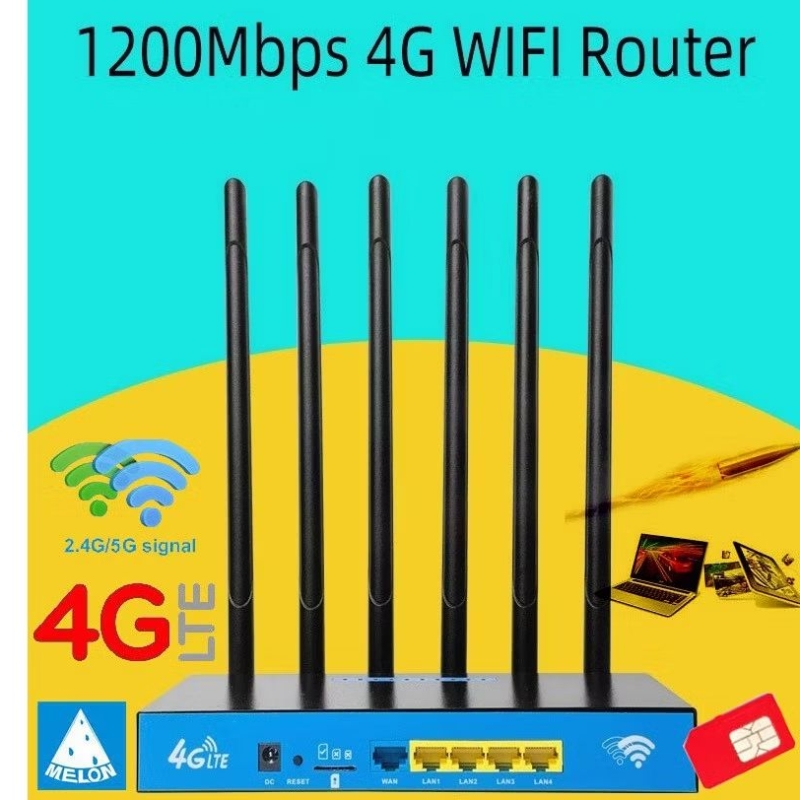 4G Router 2.4G+5GHz ใส่ซิมปล่อย Wifi 1200Mbps Dual band Mesh Long Range ...