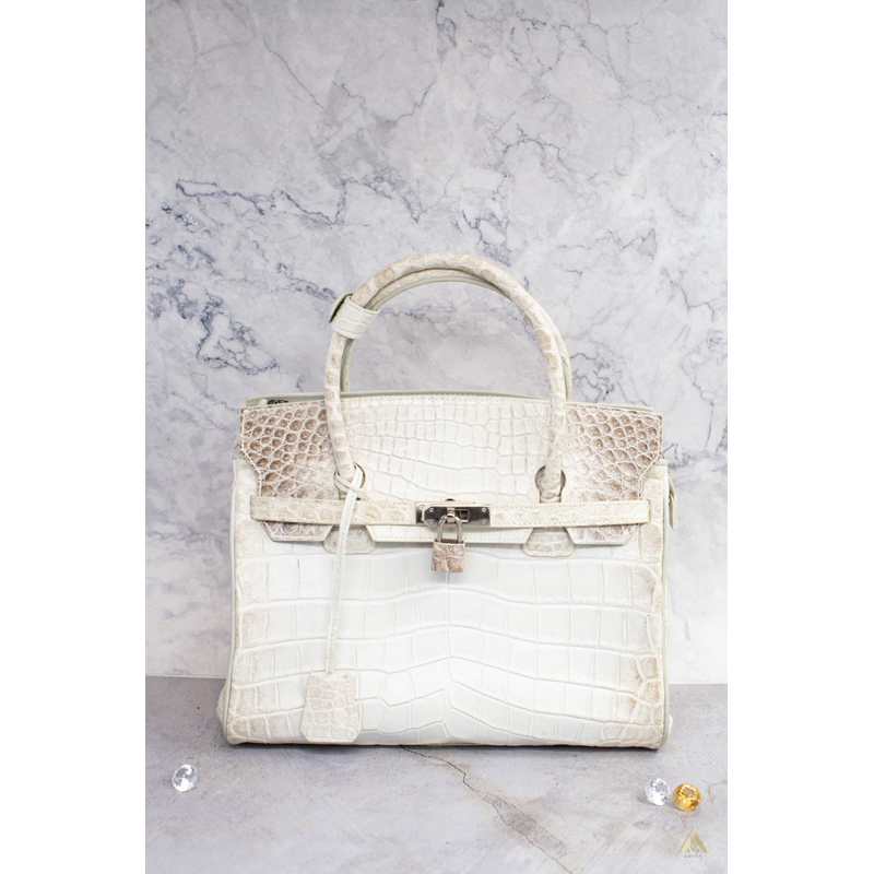 SALE!! ราคาลดพิเศษ!! Siamese Locker กระเป๋าหนังจระเข้แท้ทรงเบอร์กิ้น ...