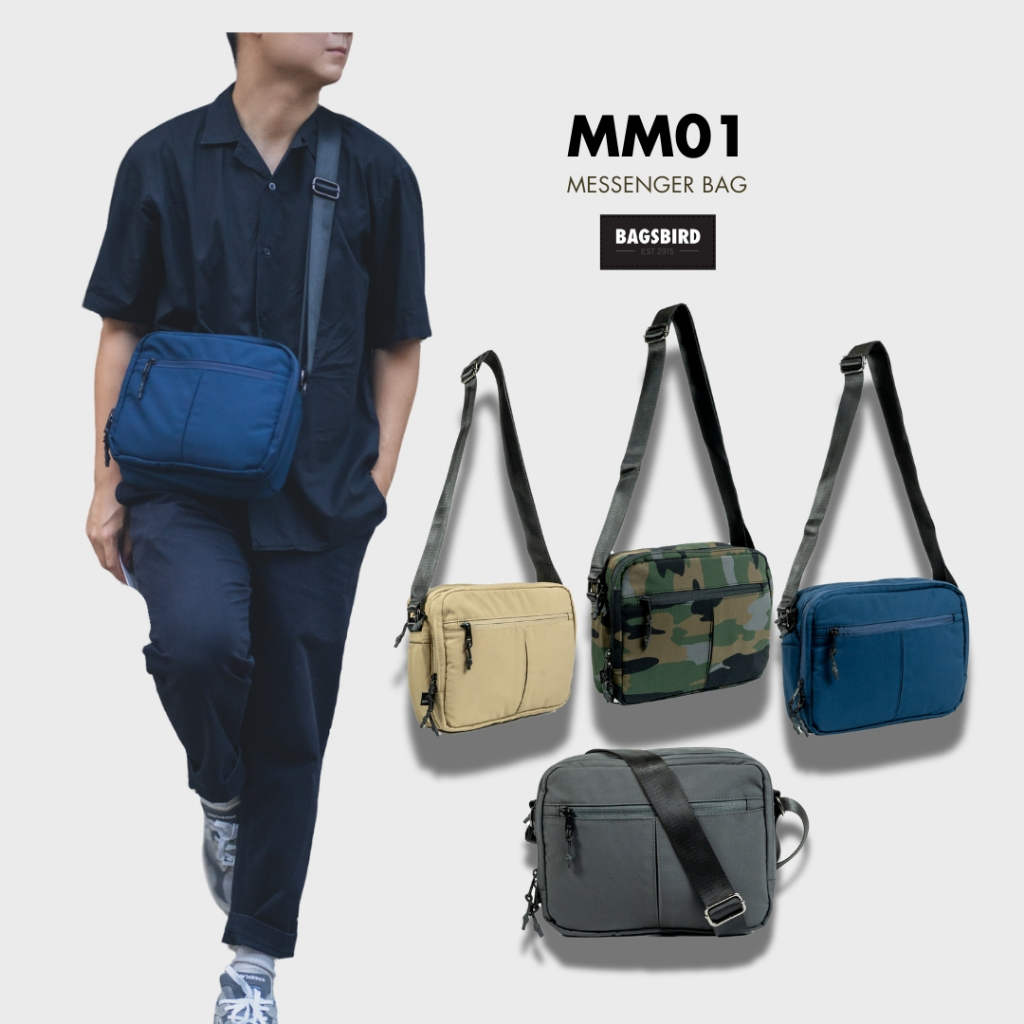 bagsbird รุ่น MM01 กระเป๋าสะพาย ใส่ipad เป็นผ้า Matte Nylon x Water Resistant | Shopee Thailand