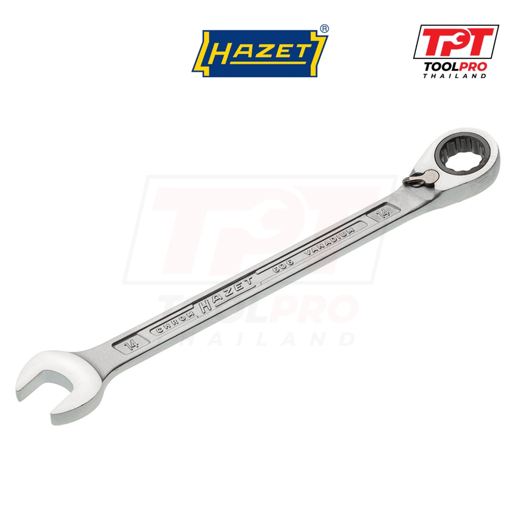 Hazet ประแจแหวนฟรีข้างปากตาย 14mm Ratchet Spanner (606N-14) | Shopee Thailand
