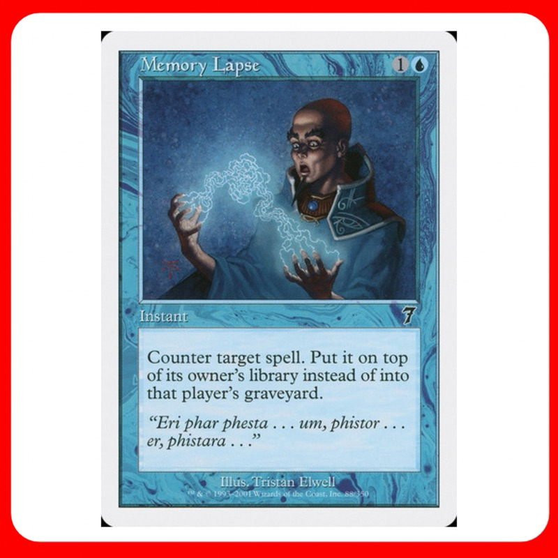 [MTG] Memory Lapse [7E] [BLUE] [COMMON] [NORMAL] [ENG] (การ์ดเมจิค ...
