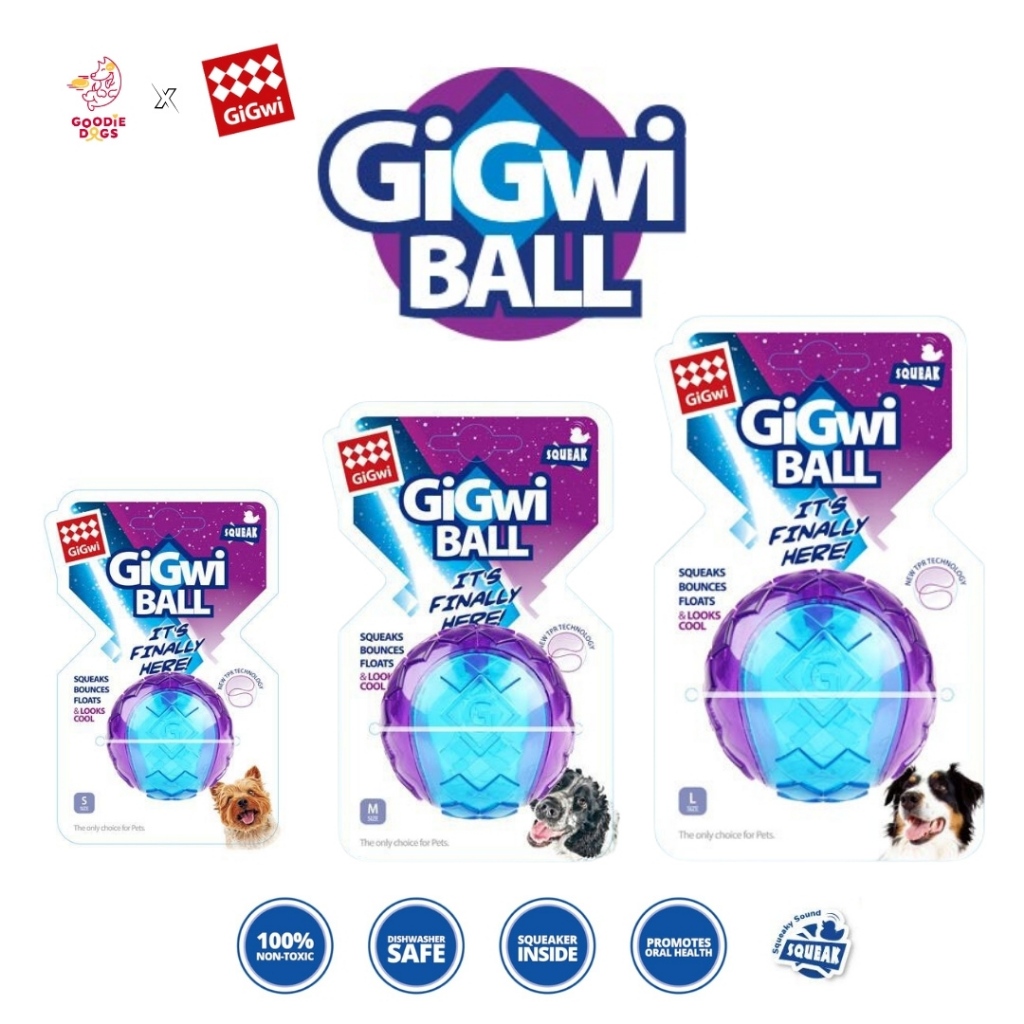 GiGwi Ball with Squeaker บอลของเล่นสุนัข บอลของเล่นมีเสียงปีป ทนฟัน ...