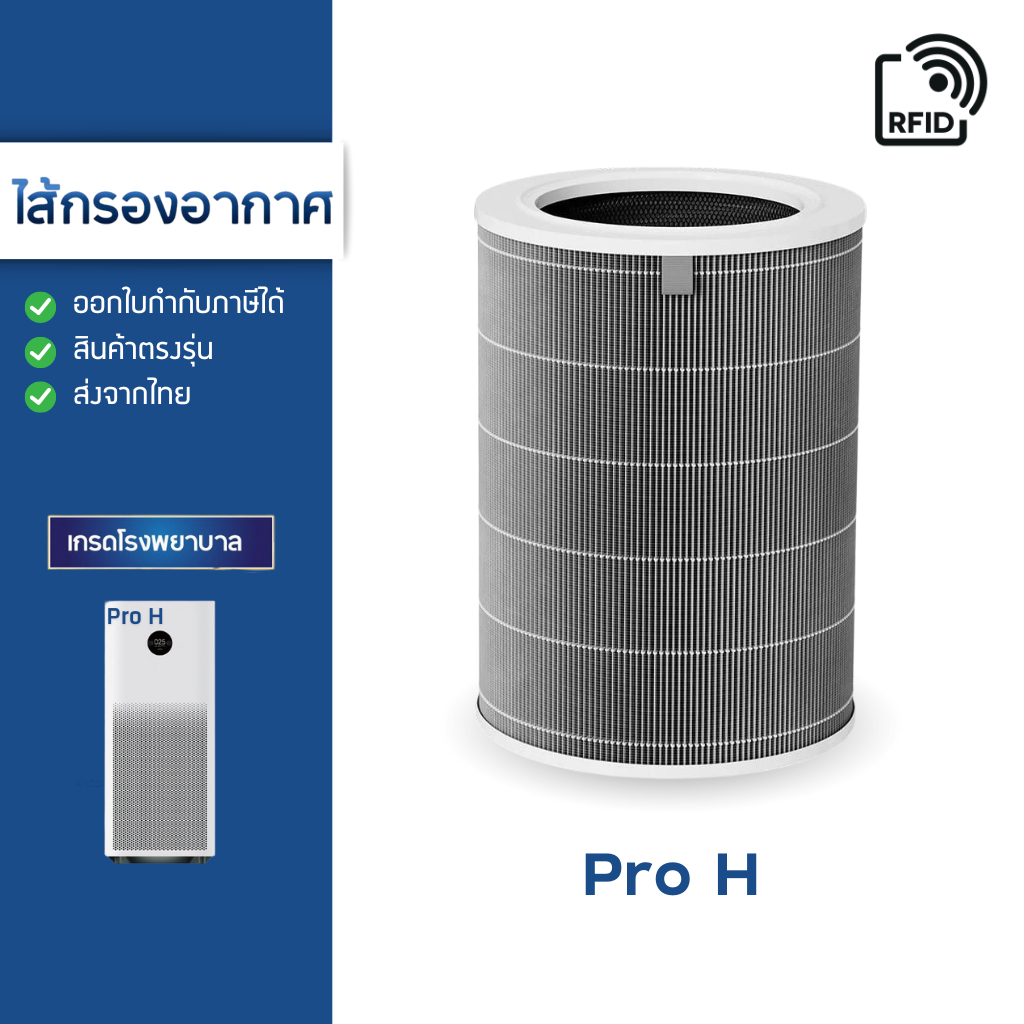 ไส้กรองอากาศ Xiaomi Pro H สำหรับ เครื่องฟอกอากาศ Xiaomi MI Air Purifier ...