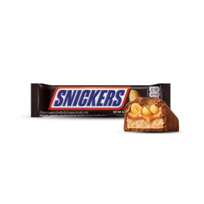 Snickers สนิกเกอร์ส ช็อกโกแลตถั่วลิสงผสมคาราเมลและนูกัต (51กรัม ...