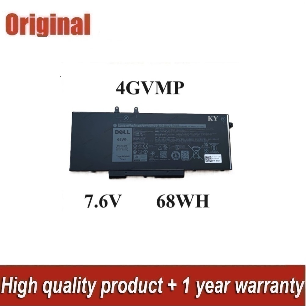 4GVMP Dell แบตเตอรี่แล็ปท็อปสำหรับ Latitude 5400 5500 Precision 3540 ...