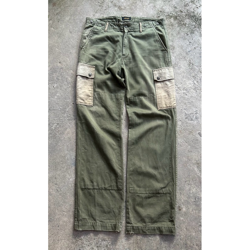 two tone military double knee pants with clinch back chimala made in ...