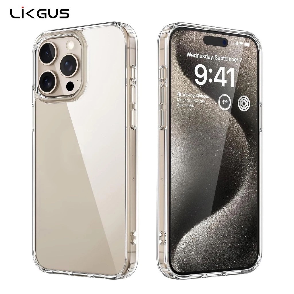 LIKGUS Case เคสใส ขอบนิ่ม-หลังแข็ง ใช้สำหรับ iPhone 16 Pro Max / 16 Pro ...