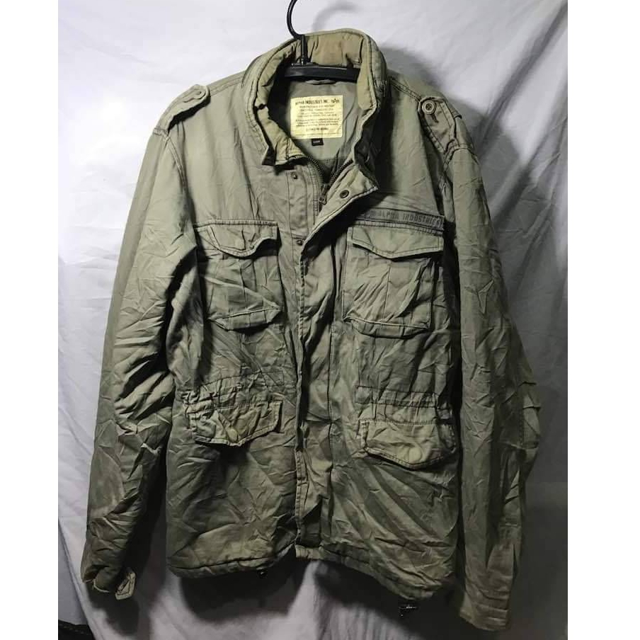 เสื้อทหารสหรัฐอเมริกา M65 Alpha(อัลฟ่า) รุ่นใหม่ Size XL มีเปื้อน ซิปดี เเป๊กดี สภาพกลาง เชือก ...
