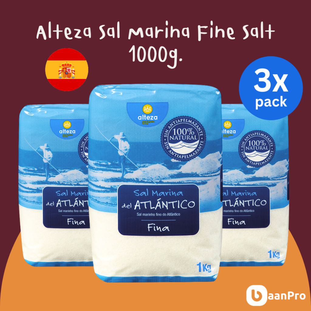 (Pack3)Alteza Sal Marina Fine Salt 1000g.x3 อัลเทซ่าเกลือละเอียดนำเข้า ...