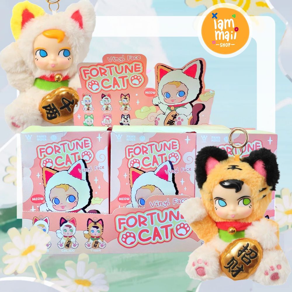 [ยกกล่อง] พวงกุญแจ SAMSAM Vinyl face Fortune Cat พร้อมส่ง | Shopee Thailand