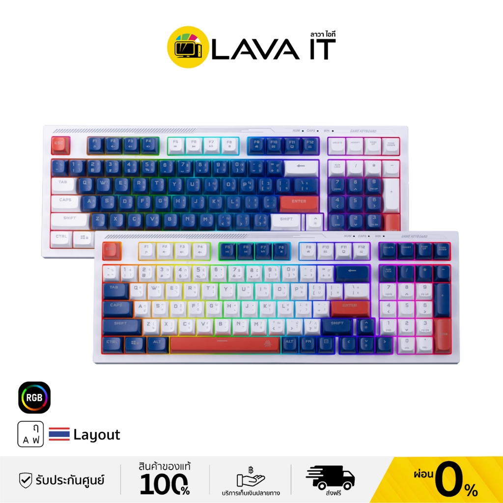 EGA Type K10 Gaming Keyboard Membrane Switch (TH) คีย์บอร์ดเกมมิ่ง (รับ ...