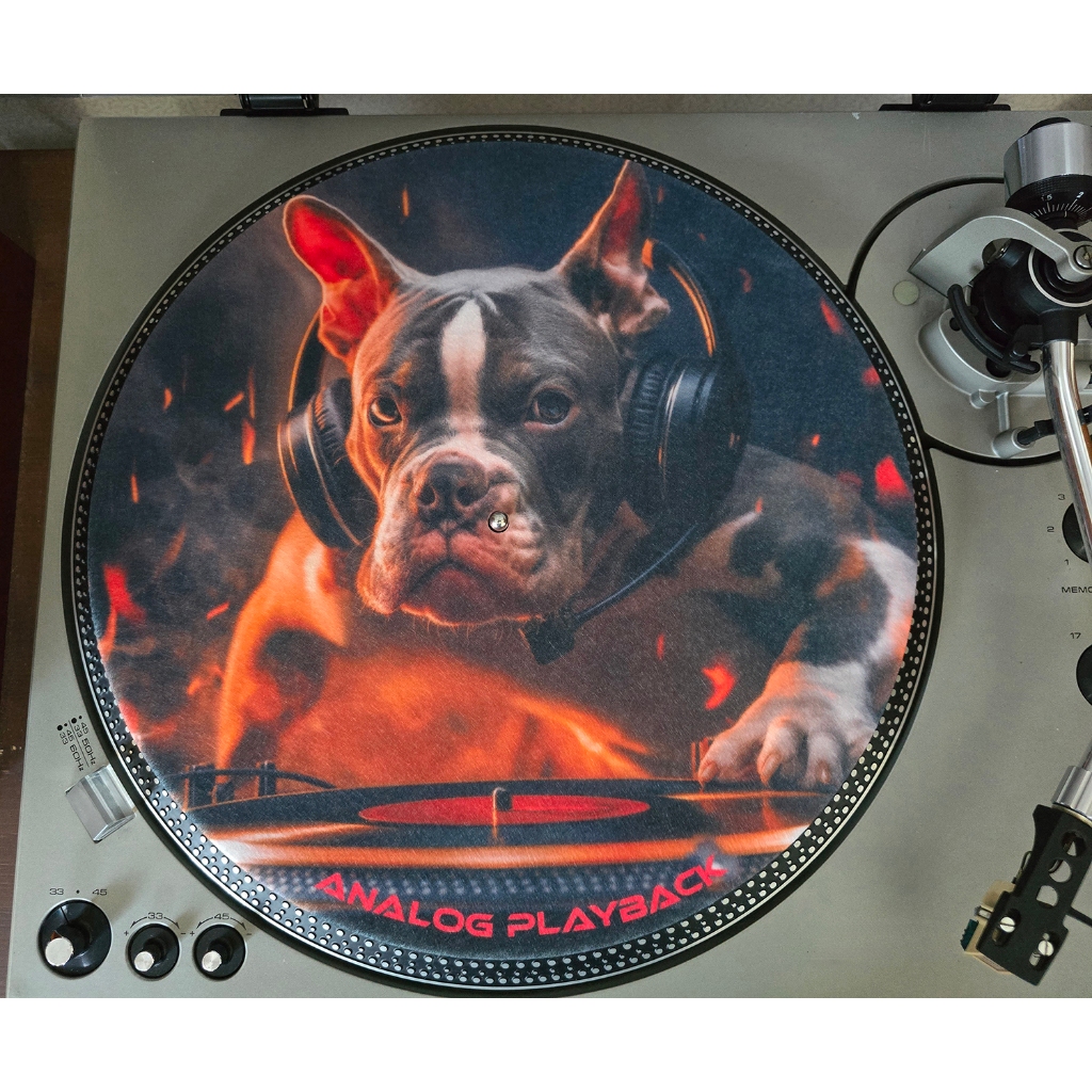 แผ่นรองแผ่นเสียง Turntable Felt Slipmat ลาย Bulldog 12" LP vinyl record ...