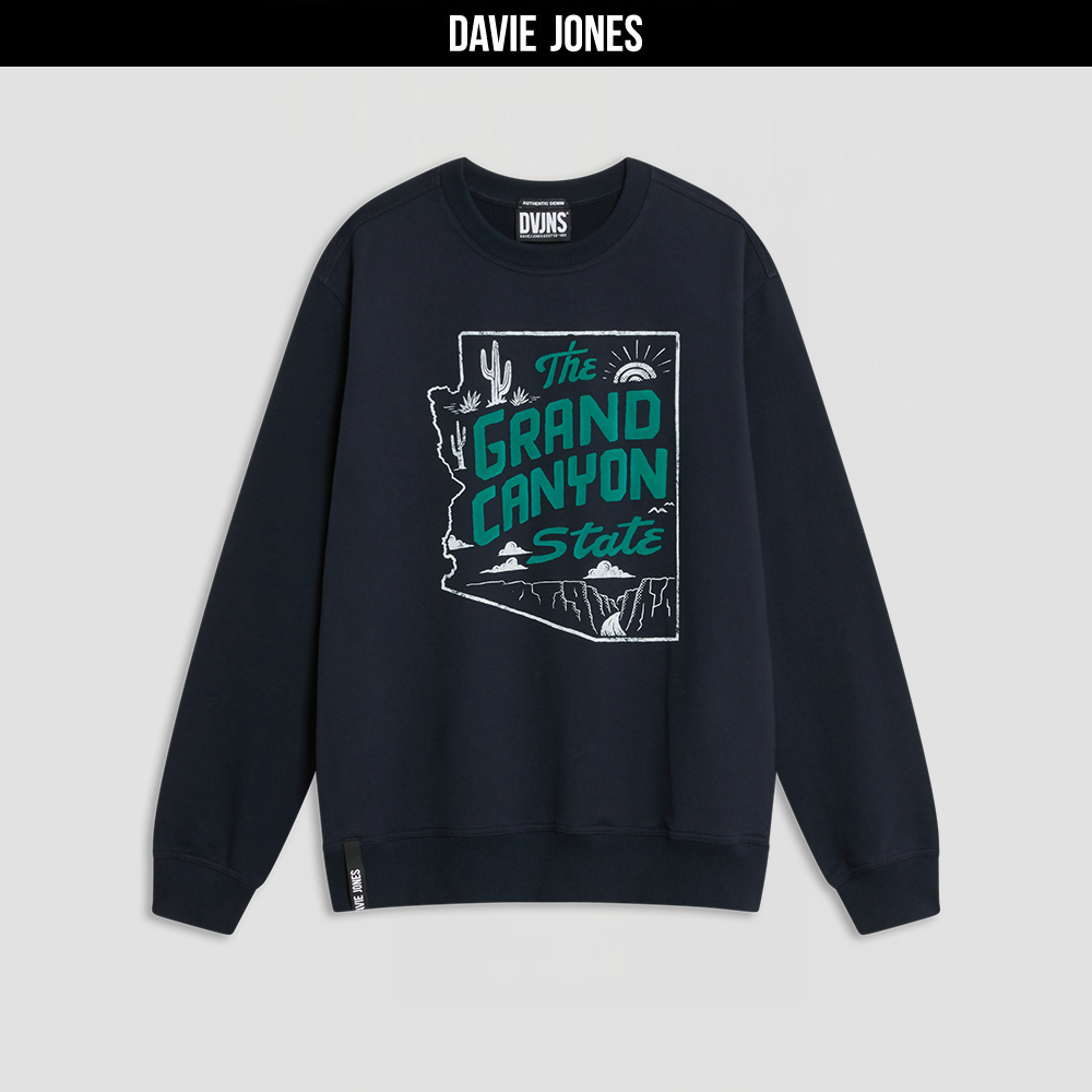 DAVIE JONES เสื้อสเวตเตอร์ พิมพ์ลาย Graphic Regular Fit Sweater SW0063 ...