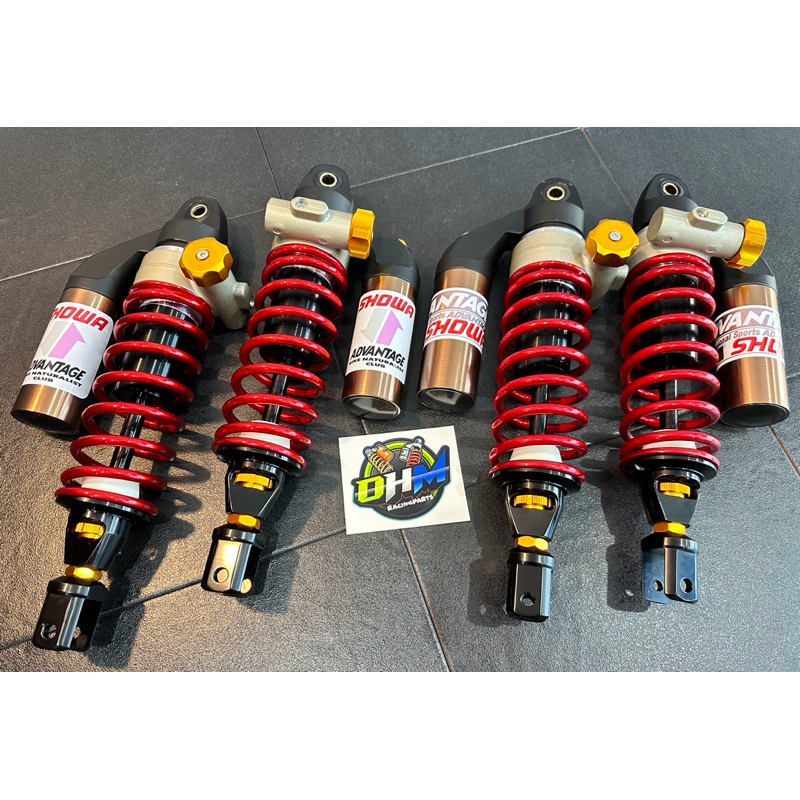 โช๊คหลัง SHOWA เเกนดำ โชว่า ระบบเเก๊สเเท้ ความสูง320มิล สำหรับใส่ Nmax ...