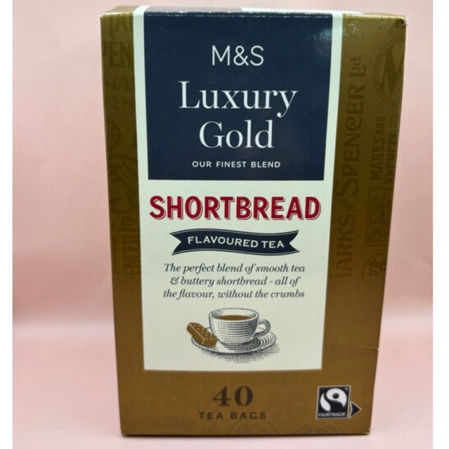 💙แท้💯%จากอังกฤษ🇬🇧 Marks& Spencer Luxury Gold SHORT BREAD Flavoured Tea ...