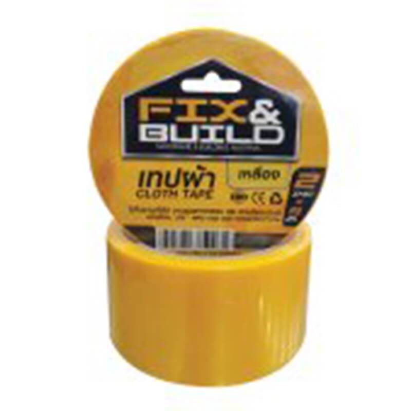 เทปผ้า เหลือง 1 นิ้ว *9 เมตร FIX&BUILD+ | Shopee Thailand
