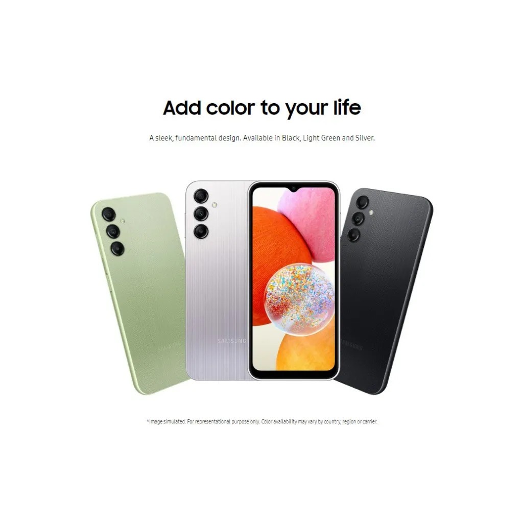 Samsung Galaxy A14 (6GB+128GB) 6.6 นิ้วหน้าจอขนาดใหญ่ แบตเตอรี่ขนาดใหญ่ ...