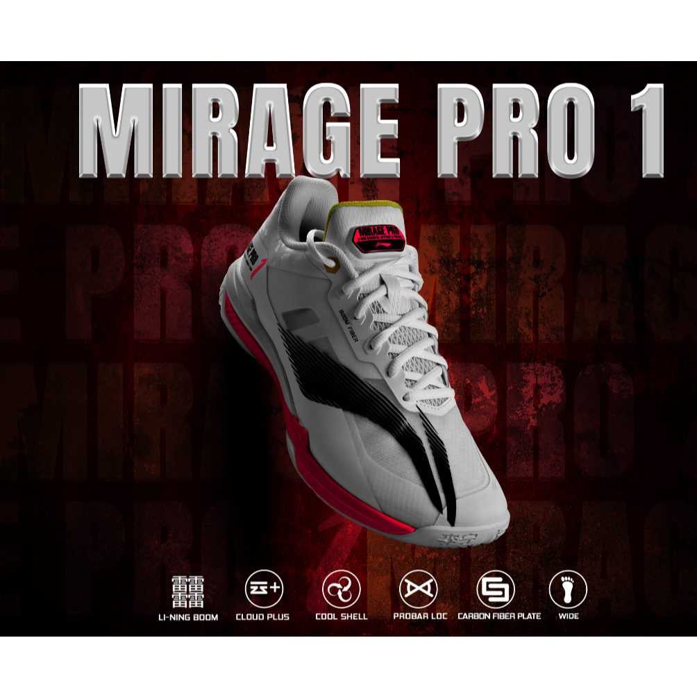 รองเท้าแบด Li-Ning Mirage Pro (red) | Shopee Thailand